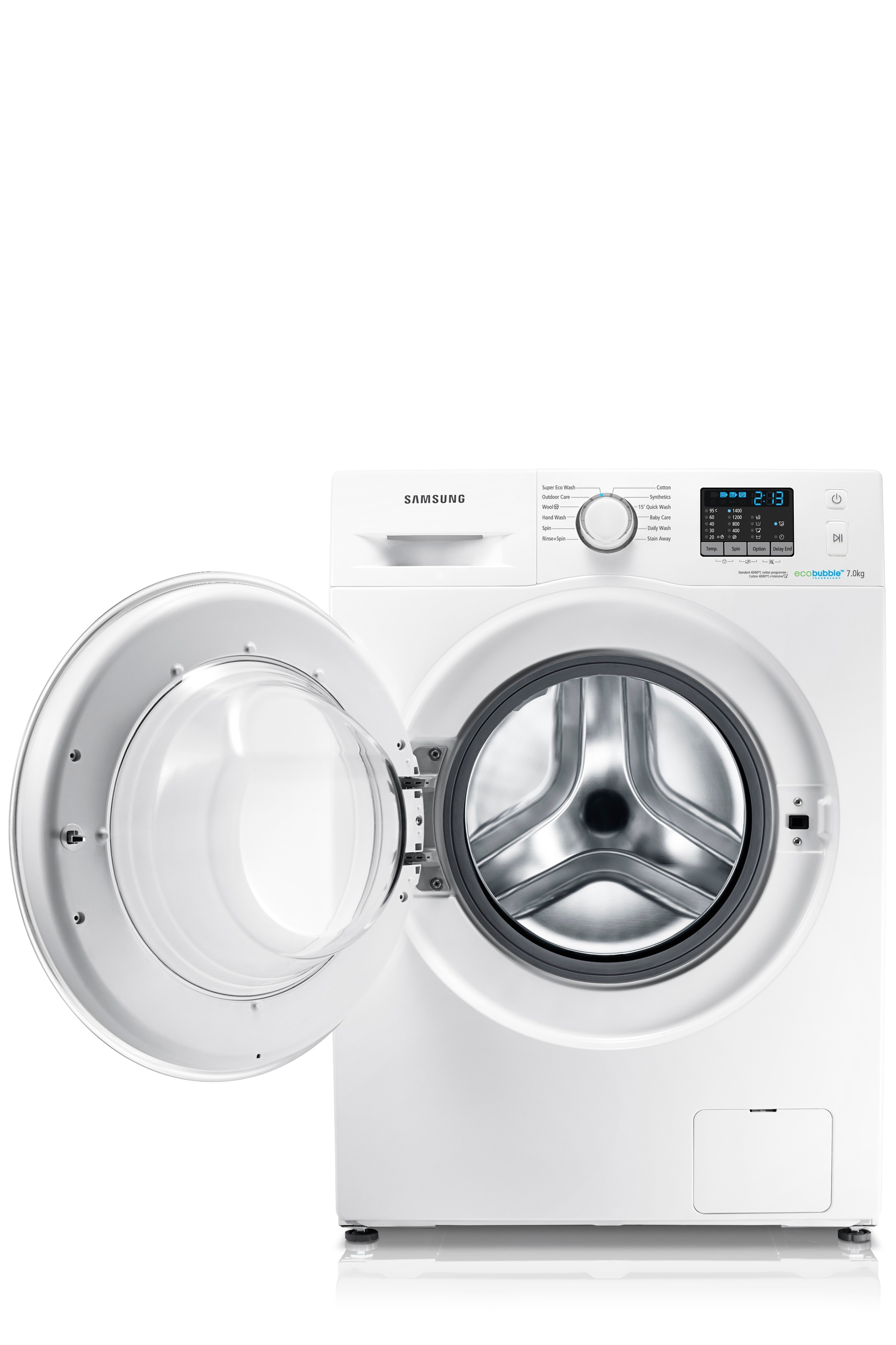 Samsung Washing Machine with ecobubble™, 7 kg - White | Samsung UK