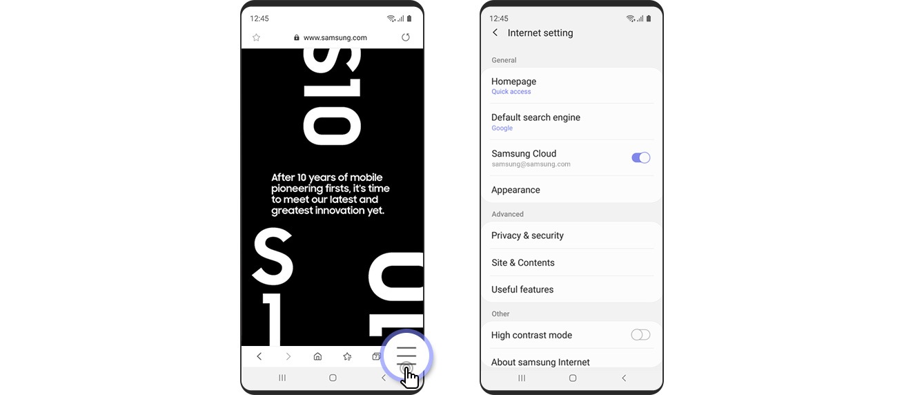 Samsung Internet | Aplicativos e Serviços | Samsung BR