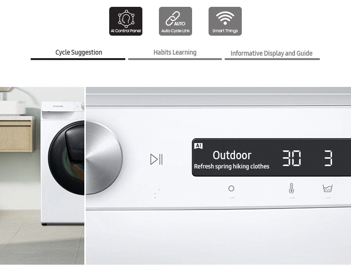 Washing Machine, Combo, AI Control, Add Wash, Air Wash | Samsung Österreich
