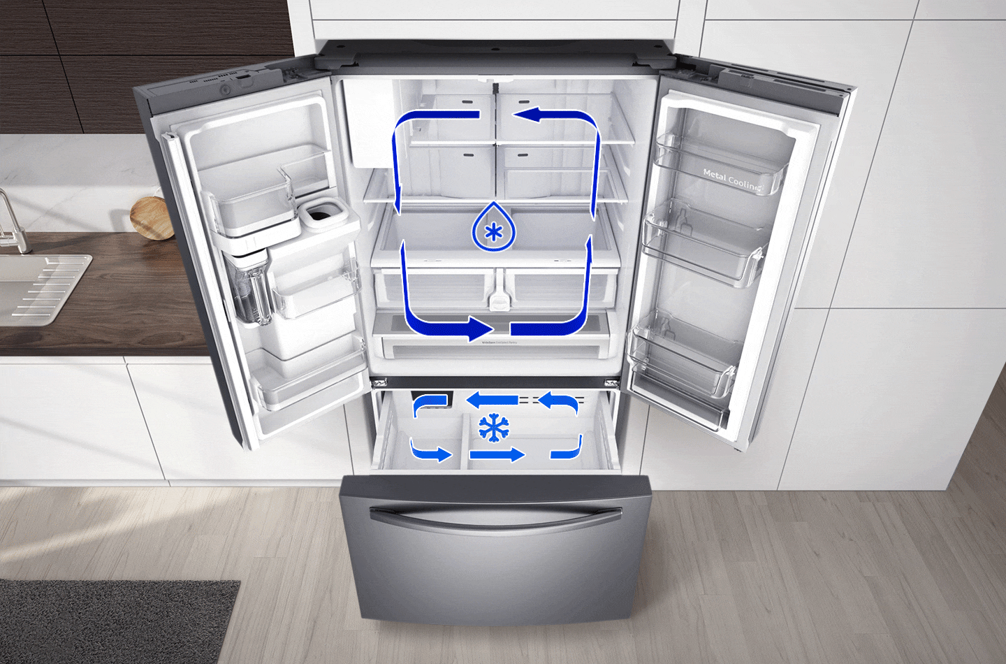 French Door RF28R6301SR/AP de 815ℓ | Samsung Latinoamérica