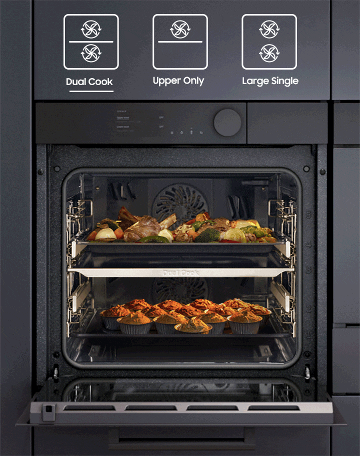 Koop nu de Infinite Line Dual Cook Stoom Oven NV75T9979CD | Samsung NL