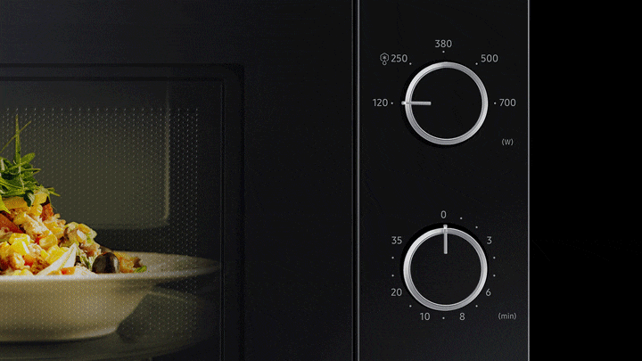 Full Glass Door Solo Microwave Oven - White | Samsung Gulf