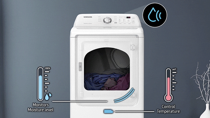 7.2 cu. ft. Electric Dryer: DVE45T3200W | Samsung Canada