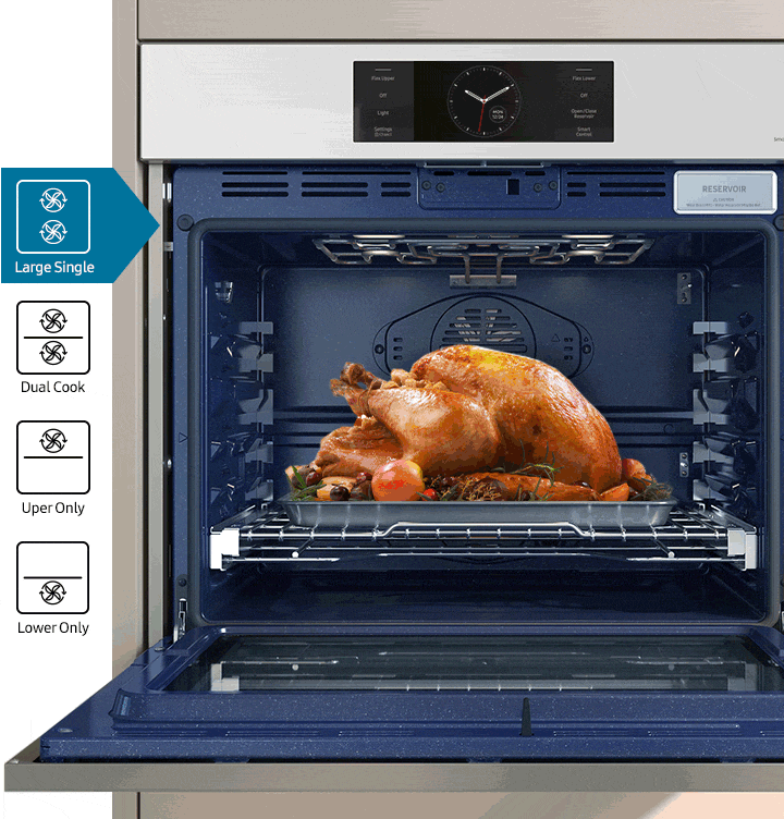 10.2 cu. Ft. Bespoke 7 Series Double Wall Oven with AI Camera, Flex Duo ...