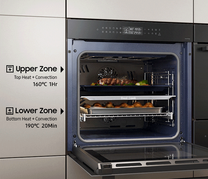 Dual Cook Electric Oven Black 76L Steam | Samsung Jordan