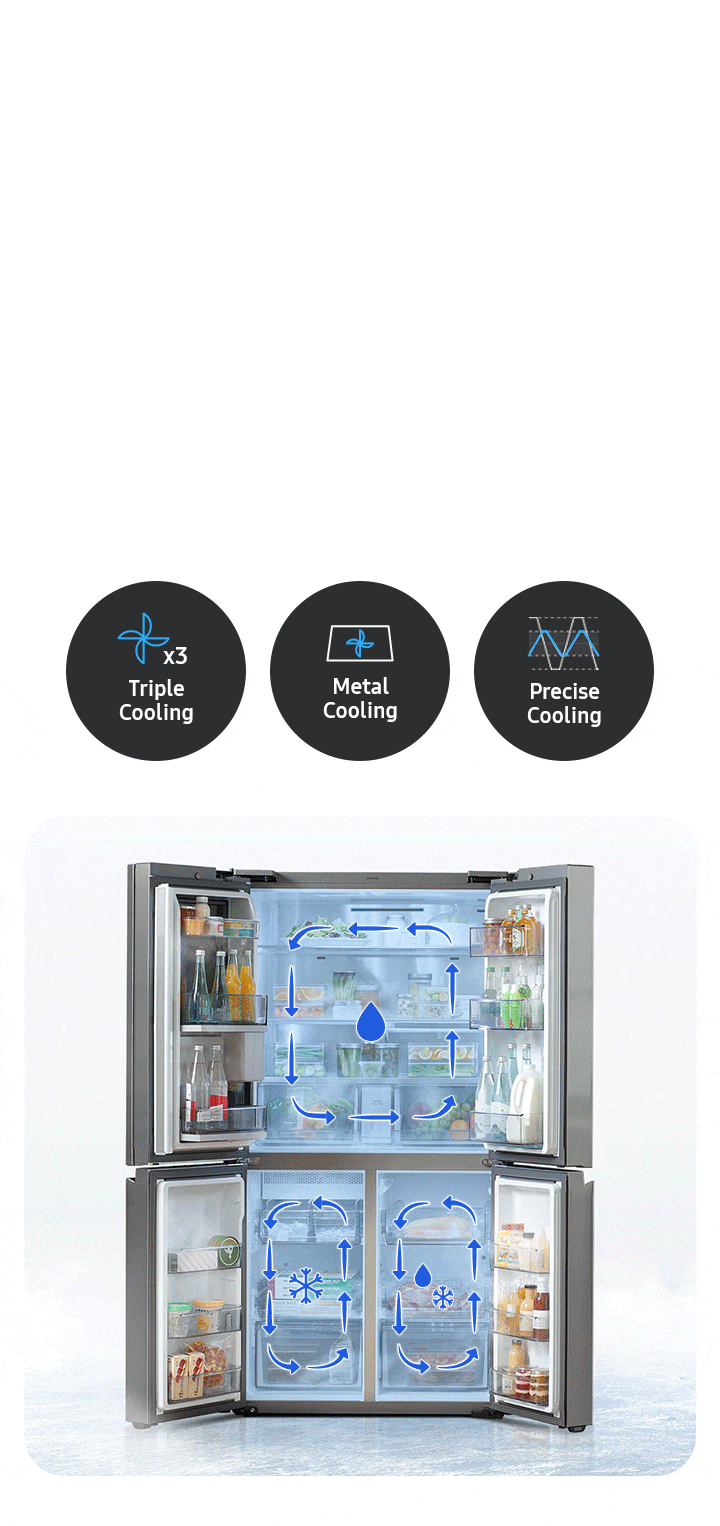 Frigorífico 4 Portas Inox No Frost 647L Wi-Fi | Samsung Portugal