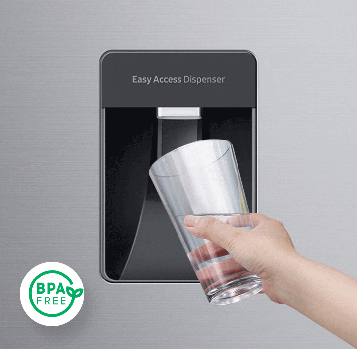 Silver French Fridge Freezer 488L RF48A401EM9 | Samsung UK