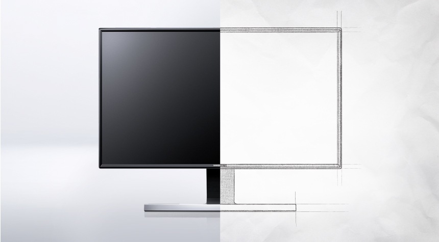 24" Energy-efficient monitor D590PL com um toque metálico | LS24D590PL ...