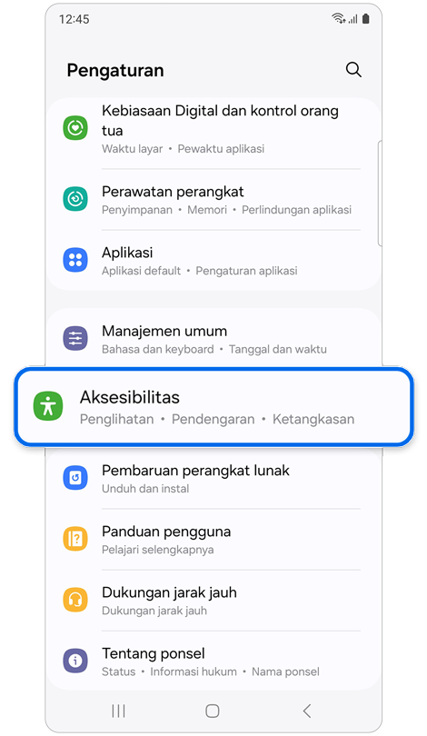 Bagaimana cara menggunakan alat bantu dengar dengan perangkat Samsung Galaxy