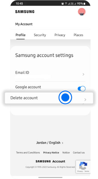 How can I delete my Samsung account? | Samsung Gulf