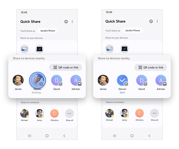 Quick Share | Apps & Services | Samsung AE