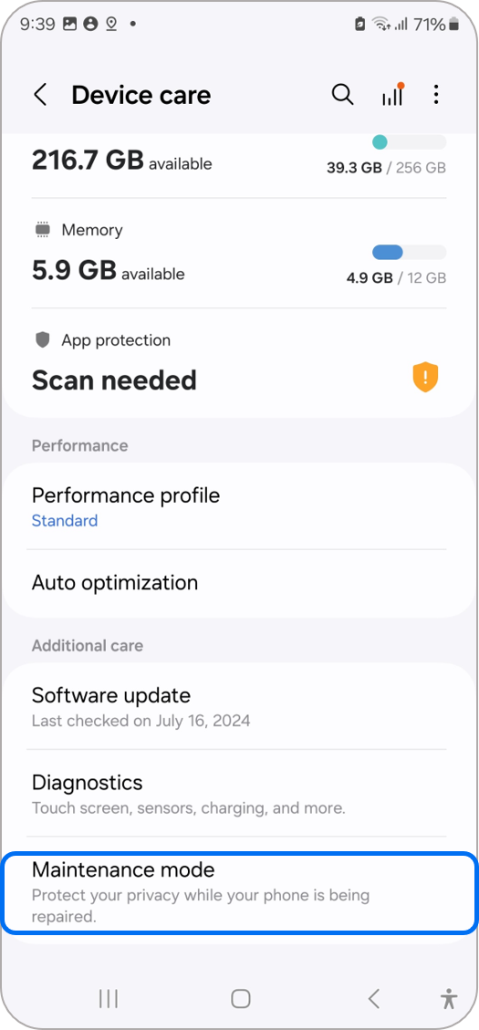 Protect your privacy during repairs with Maintenance mode | Samsung Gulf