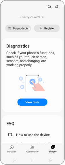 How to perform hardware tests through Samsung Members? | Samsung Gulf