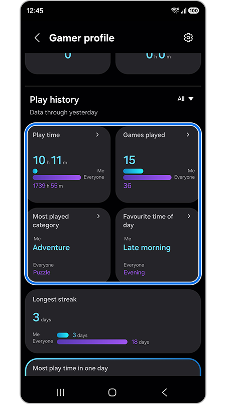 How to view play history data in Gaming Hub | Samsung Africa