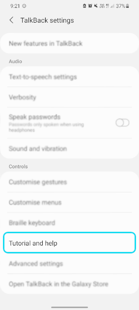 Using the TalkBack Feature | Samsung Australia