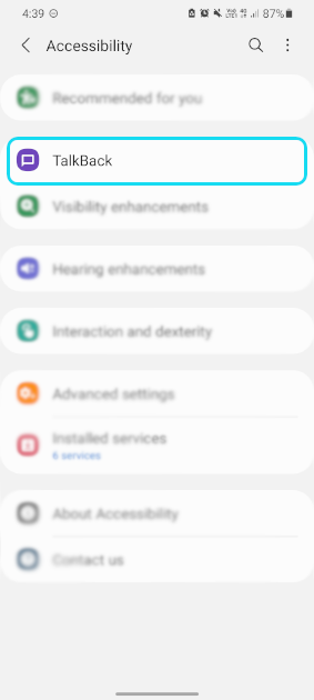 Using the TalkBack Feature | Samsung Australia