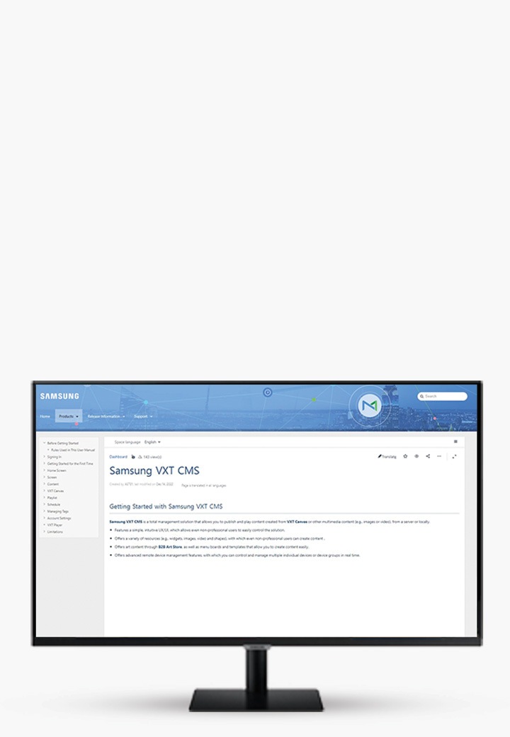 VXT Cloud Digital Signage Platform | Samsung Business AU