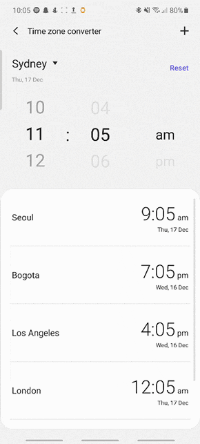 Using the Time zone Converter on my Samsung Phone | Samsung Australia