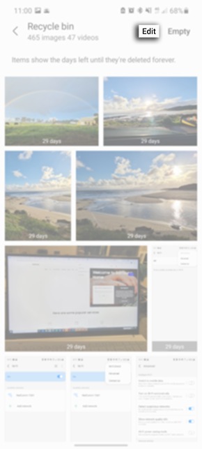 How do I restore from the Recycling Bin? | Samsung Australia