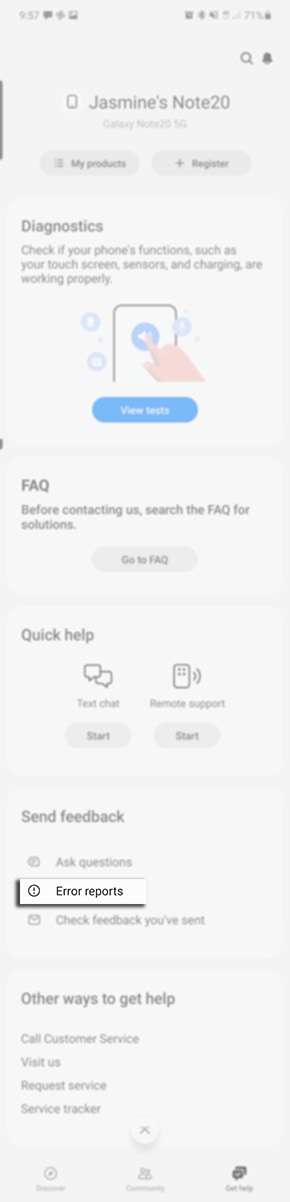 Raising an Error Report via Samsung Members app | Samsung Australia