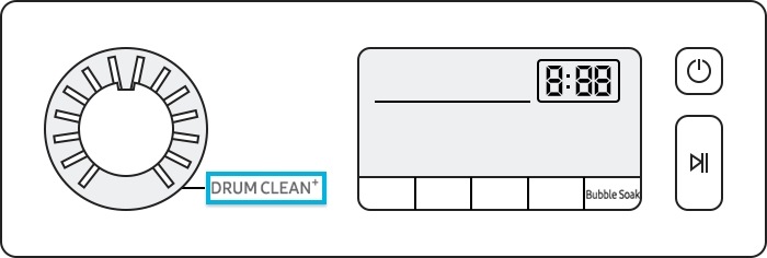Check the cleaning functions and sections on the washing machine ...