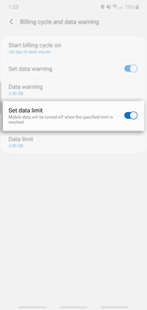 Mobile Data Limit on a Samsung Phone | Samsung Australia