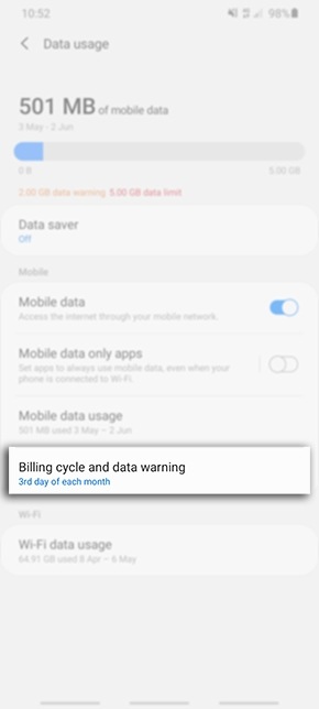 Mobile Data Limit on a Samsung Phone | Samsung Australia