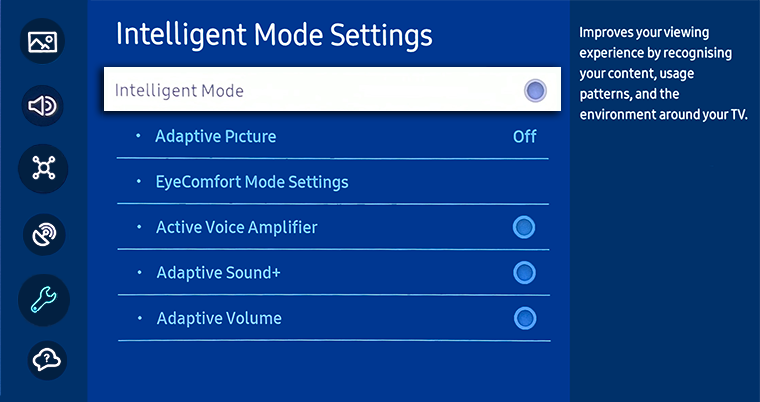 Intelligent Mode Features on Samsung TVs | Samsung Australia