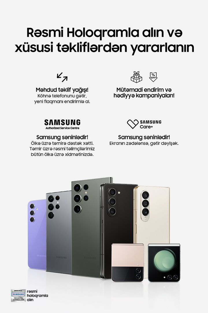 Rəsmi smartfonlar | Samsung AZƏRBAYCAN