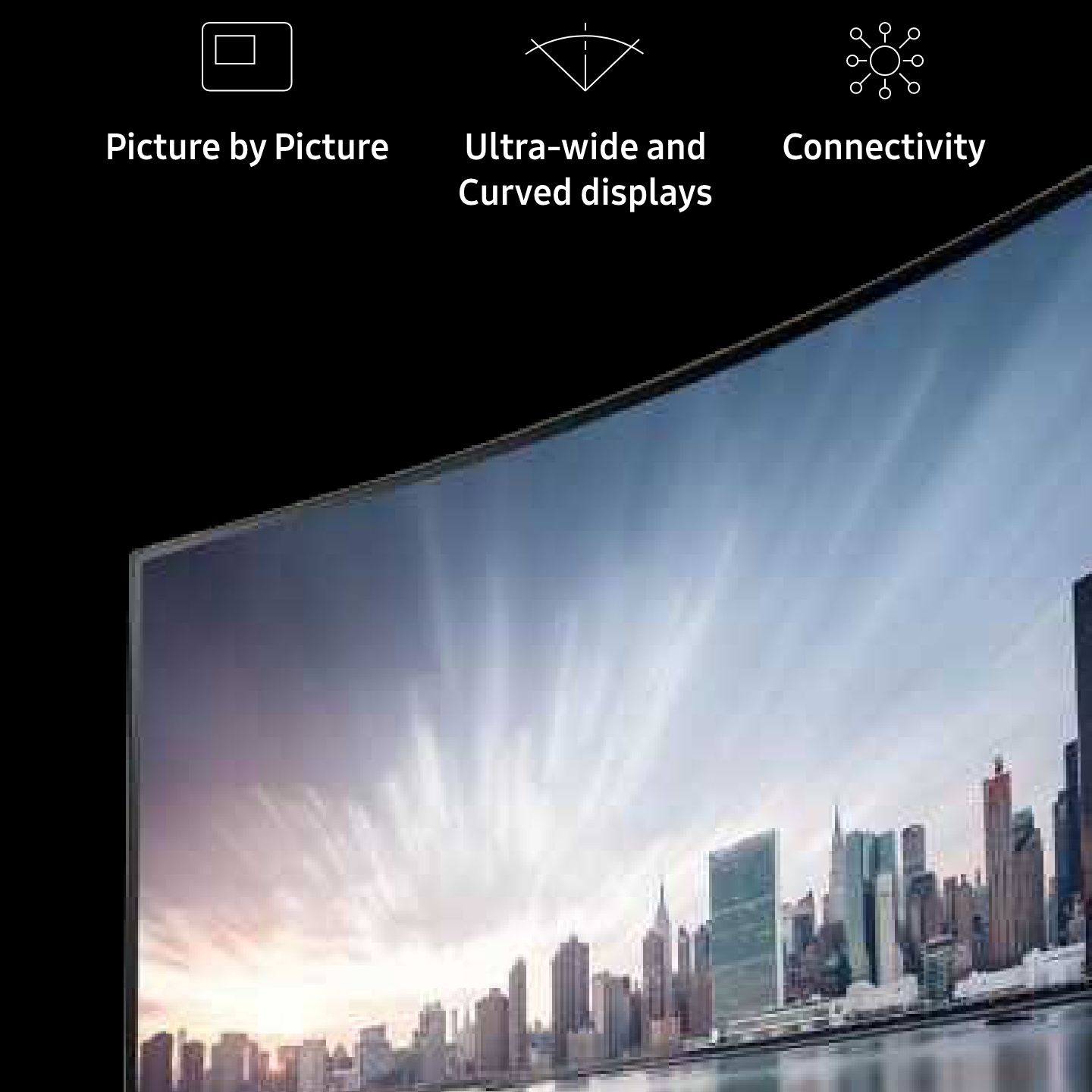 Dubbele en extra brede monitoren van Samsung voor specialistische ...