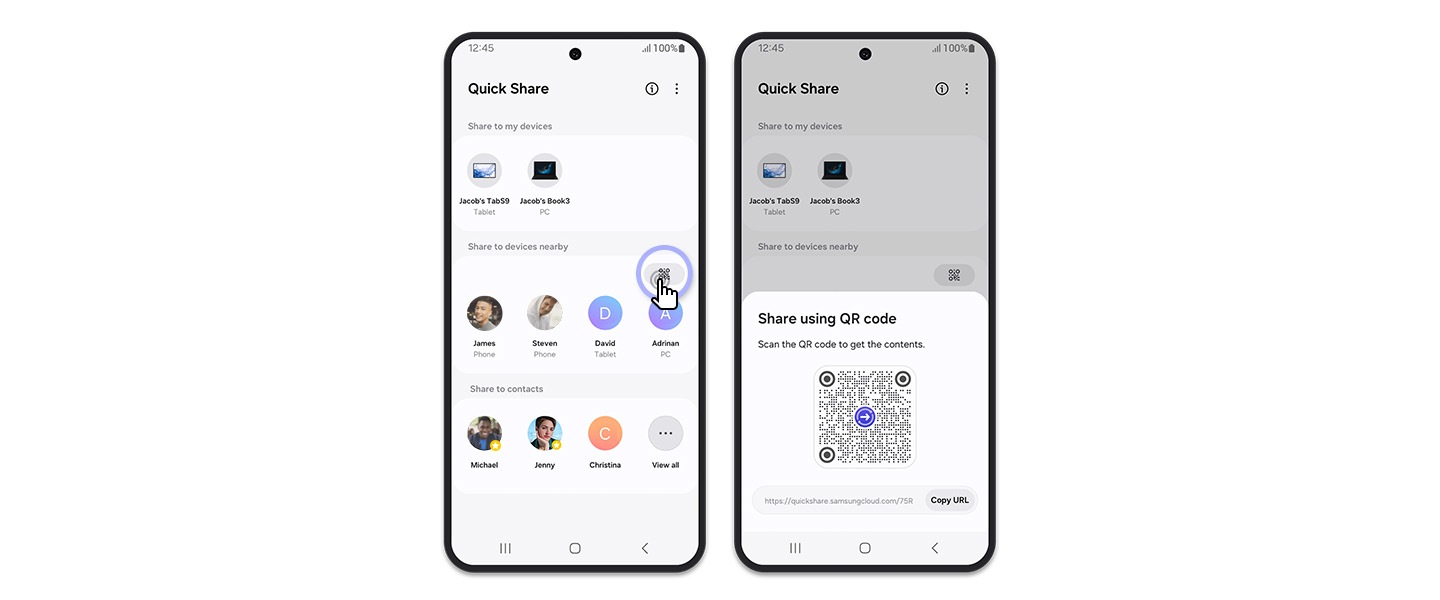 Quick Share | Aplicativos e serviços | Samsung BR