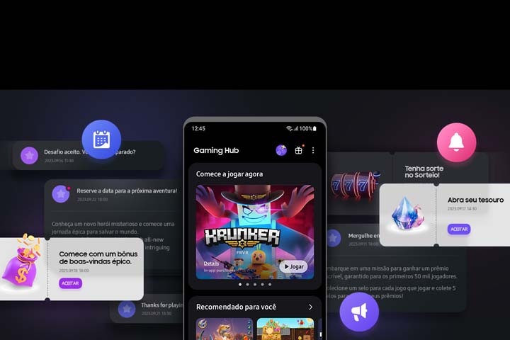 Gaming Hub | Aplicativos e Serviços | Samsung Brasil