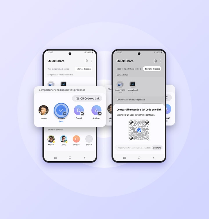 Quick Share | Aplicativos e serviços | Samsung BR