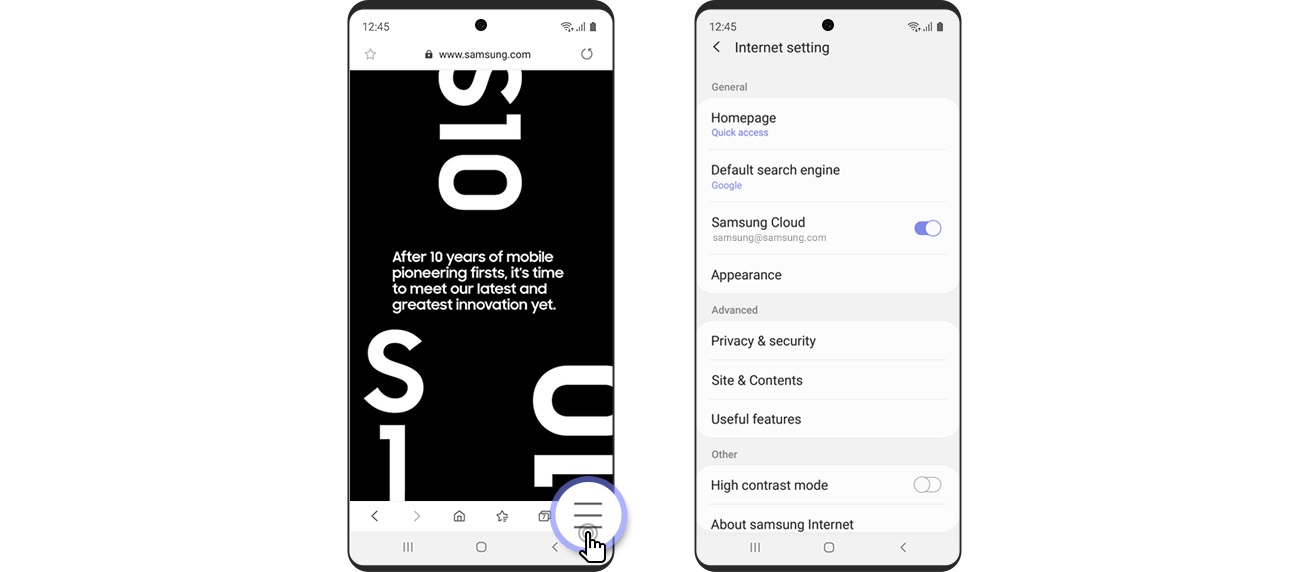 Samsung Internet | Aplicativos e Serviços | Samsung BR