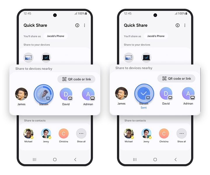 Quick Share | Apps & Services | Samsung CA