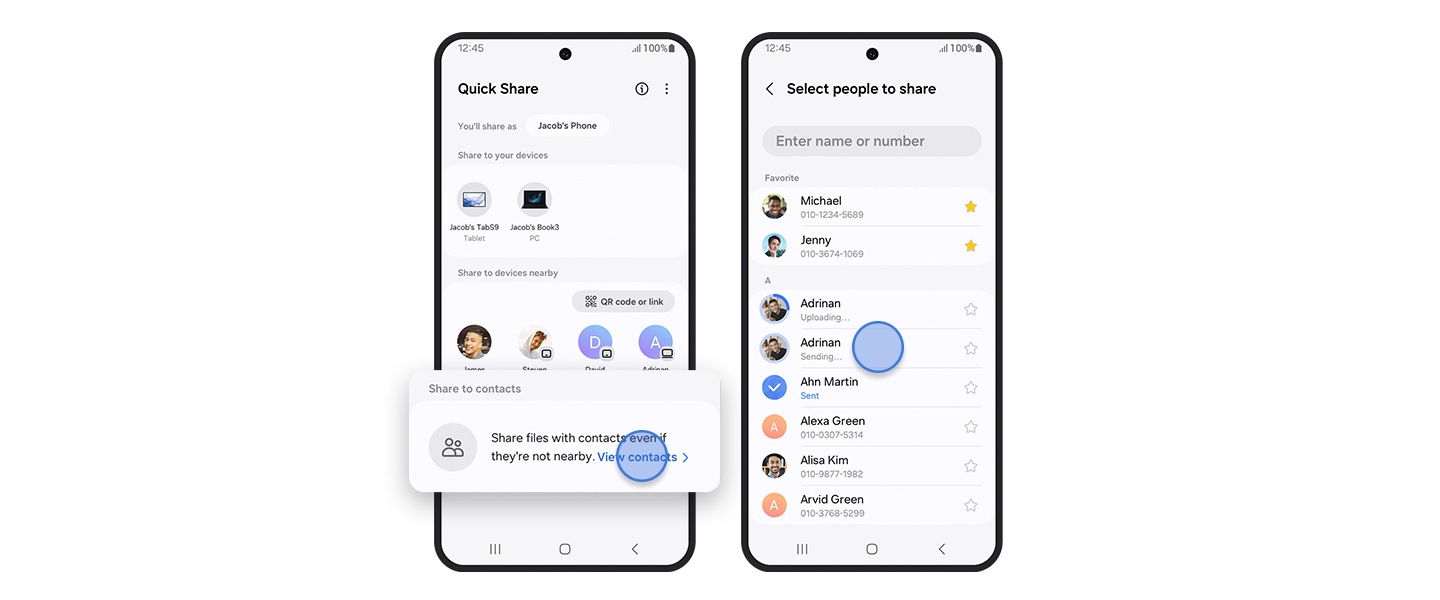 Quick Share | Apps & Services | Samsung CA