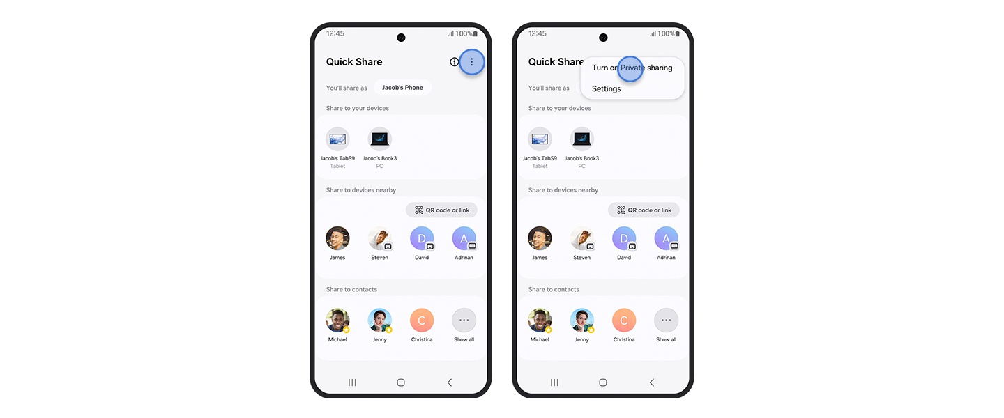 Quick Share | Apps & Services | Samsung CA