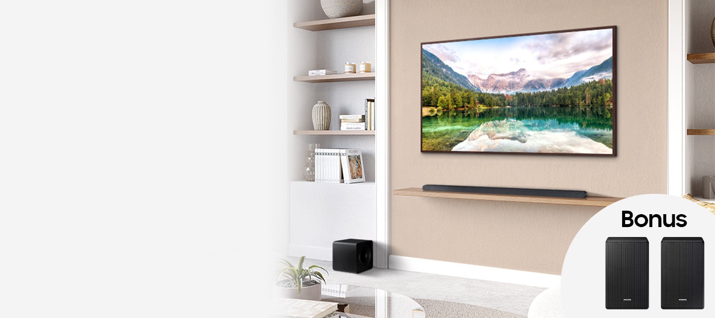 Ultra Slim Soundbar + Free Wireless Rear Speaker | Samsung Canada