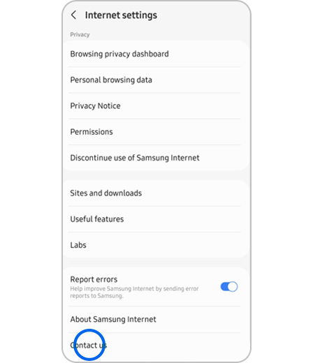 How can I make suggestions and request changes to the Samsung Internet ...
