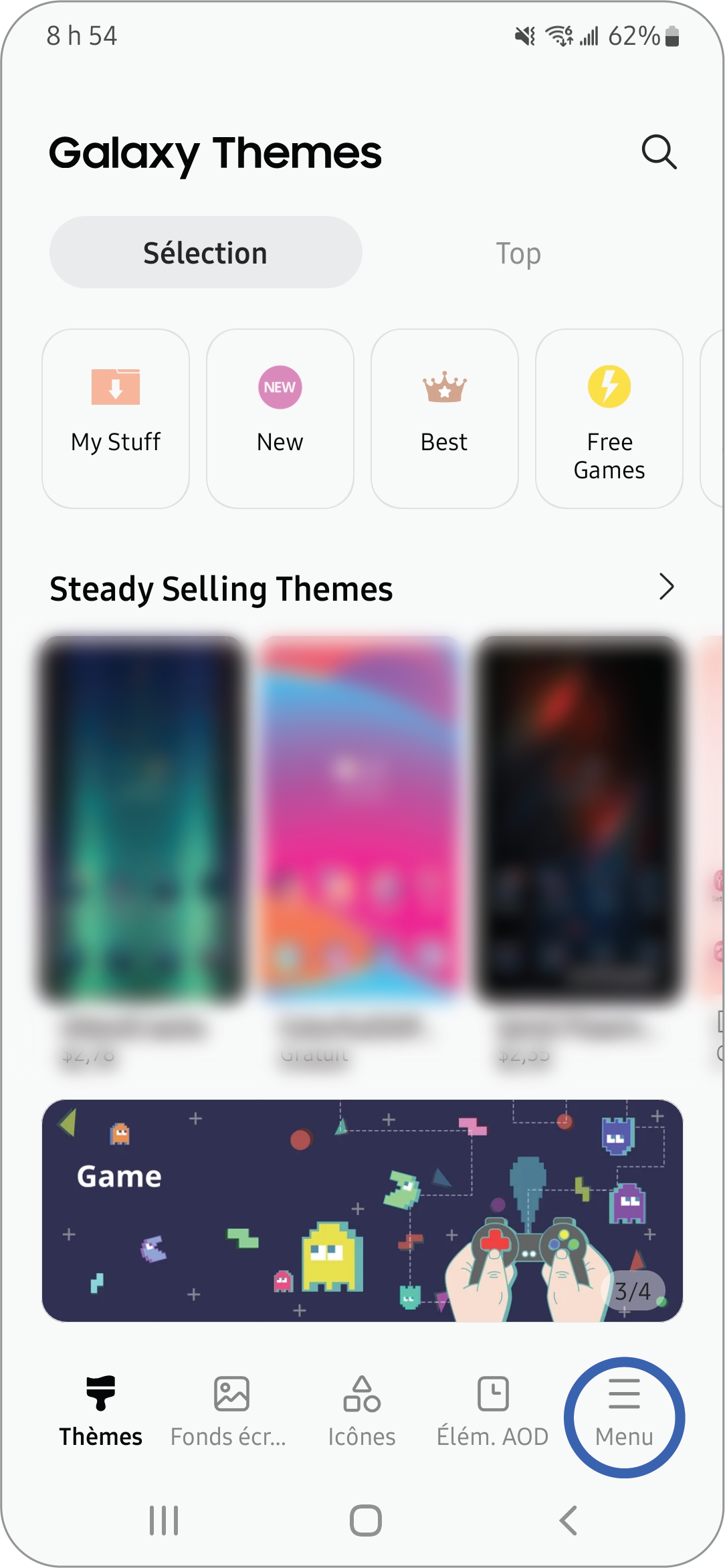 Quels changements sont appliqués avec les thèmes Galaxy? | Samsung CA_FR
