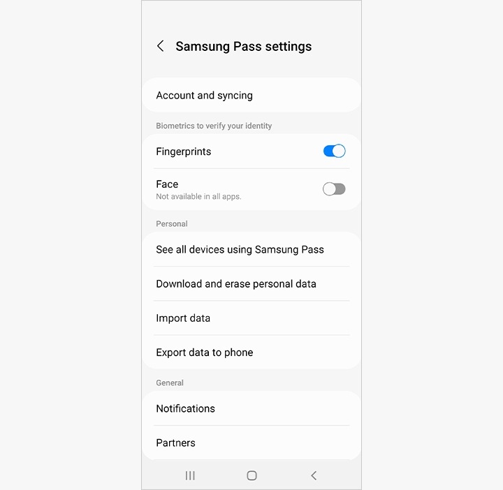 Samsung Pass | Aplicaciones y servicios | Samsung Chile