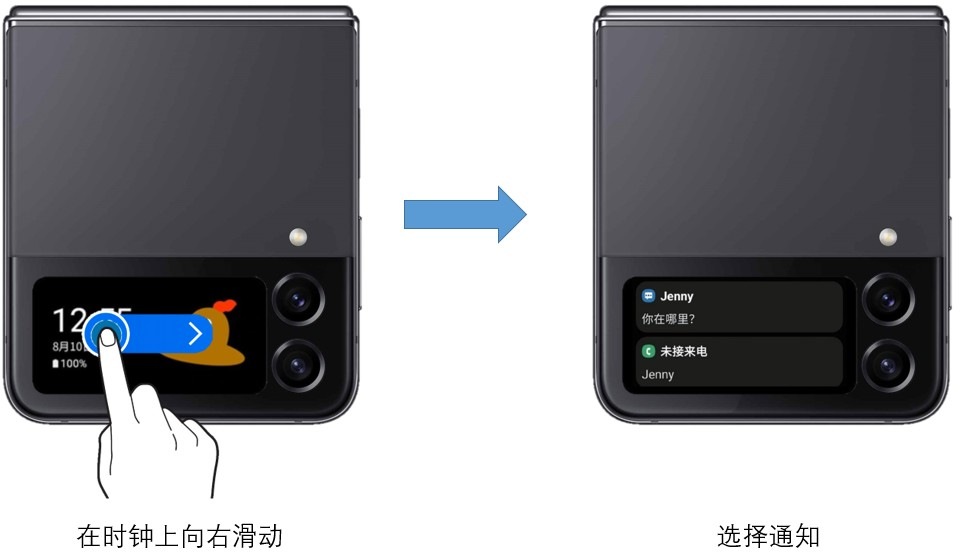 三星 Galaxy Z Flip4 外屏的相关功能 | 三星电子 CN
