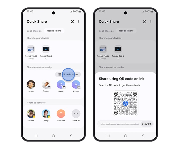 Quick Share | Aplicaciones y servicios | Samsung CO