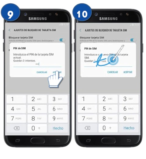 Galaxy J7 Pro - ¿Cómo cambiar el PIN de la SIM Card? | Samsung CO