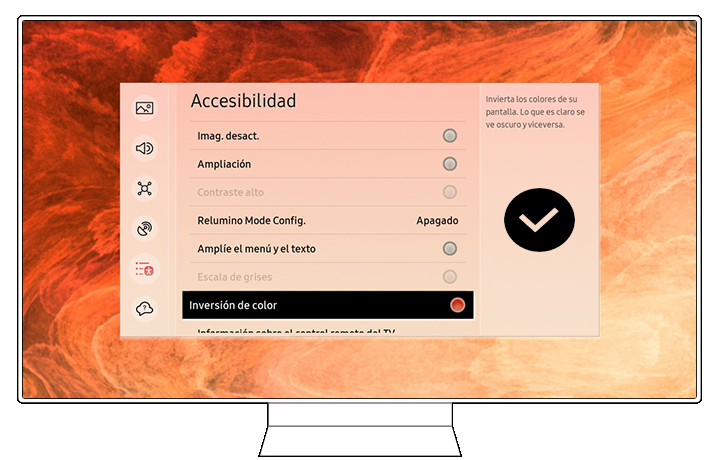 ¿Cómo invertir los colores del menú de tu TV Samsung? | Samsung CO