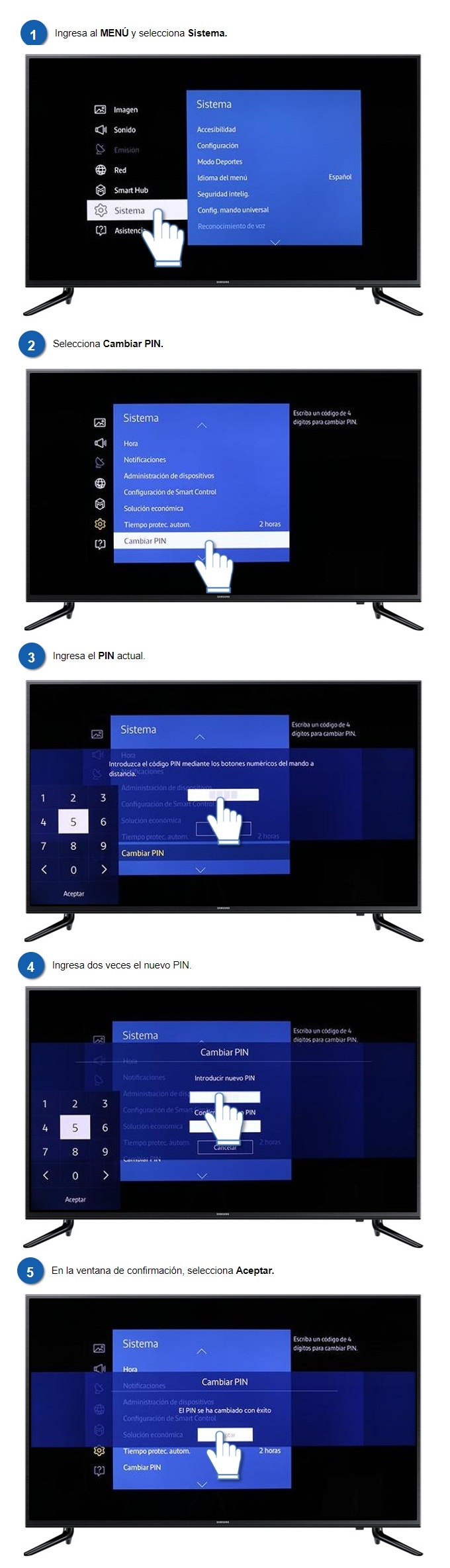 Smart TV UN48JU6100 - ¿Cómo cambiar el PIN? | Samsung CO