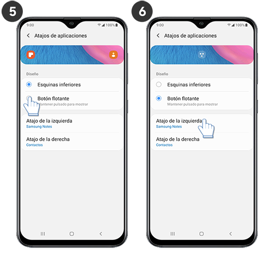 Galaxy A30s - ¿Cómo cambiar los atajos de la pantalla de bloqueo ...