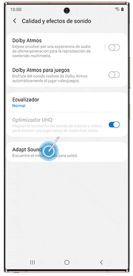 Galaxy Note20 Ultra - ¿Cómo activar la función Adapt Sound? | Samsung CO