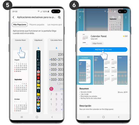 Galaxy S10 - ¿Cómo descargar paneles Edge? | Samsung CO