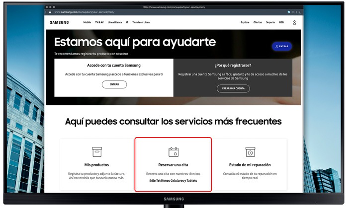 ¿Cómo programar un servicio para tu dispositivo Galaxy en centros de ...